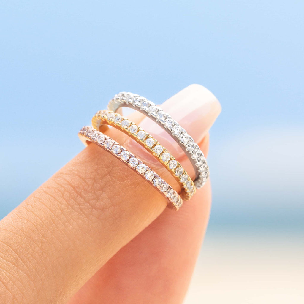 Rose Gold Eternity Band | Affordable Wedding Bands – Modern Gents