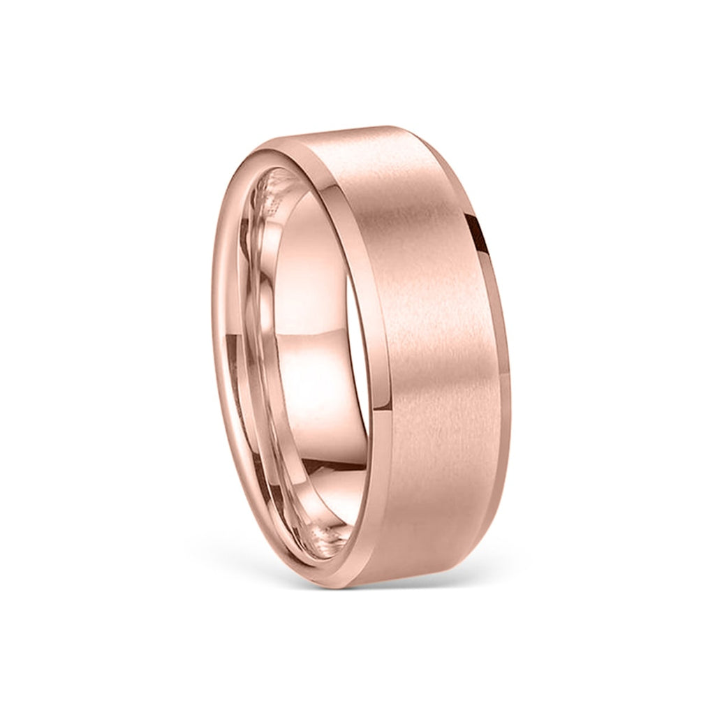 The Titan Men's Rose Gold Titanium Ring – Modern Gents
