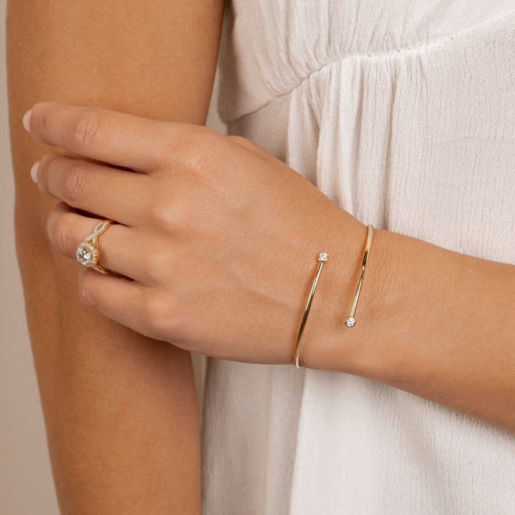 Gold Cuff Bangle Bracelet – The Abbey Gold – Modern Gents