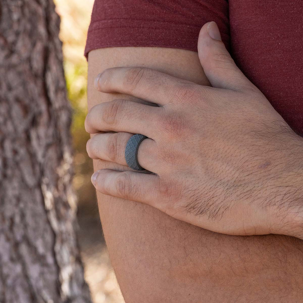 The Journey Gray Unique Men's Silicone Ring – Modern Gents