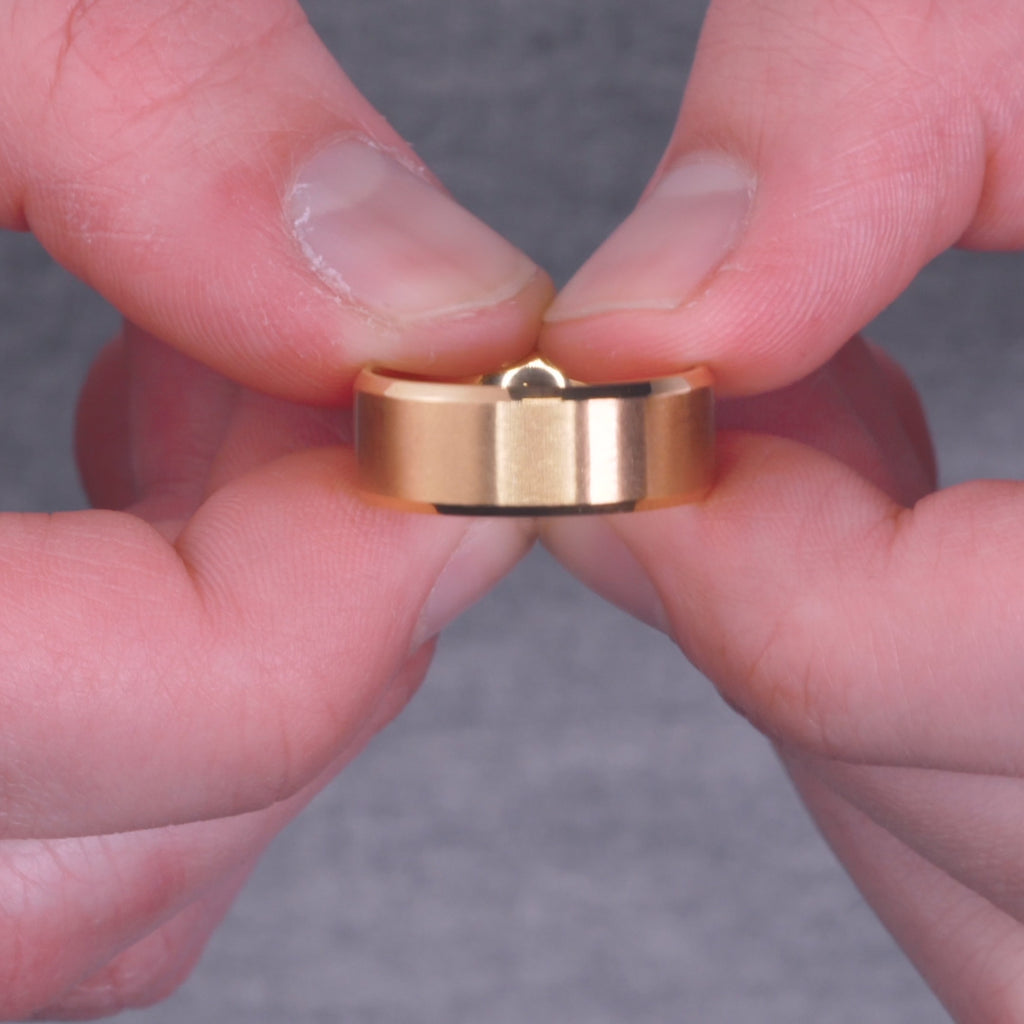 The Titan Men's Gold Titanium Ring – Modern Gents